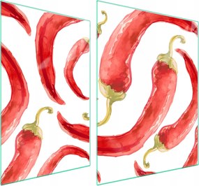 Ochranná skleněná deska na sporák 70x52 Chili Tvrzené sklo 7v1