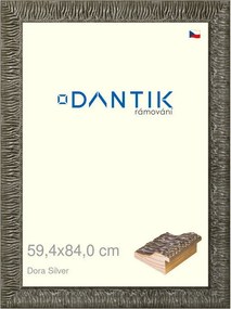 DANTIK rámeček 59,4x84 | Dora Silver (Plexi Čiré)