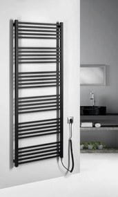 Sapho Sapho, METRO-E elektrické topné těleso, rovné, 600x1620 mm, 800 W, černá matná, ME616B