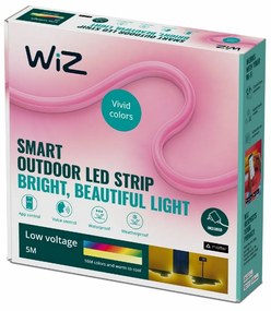 WiZ 8720169074859 venkovní LED pásek, bílá, 1x 24 W 630lm 2700-5000K + RGB IP65