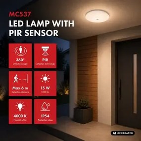 Maclean MCE537 / Stropní LED svítidlo / senzor pohybu PIR