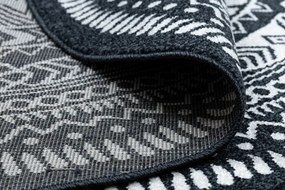 Dywany Łuszczów Kusový koberec Napkin black kruh - 140x140 (průměr) kruh cm