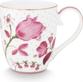 Pip Studio Jolie Tulip sada 2 ks hrnků XL 440ml, růžová (Set XL hrnků Jolie)