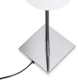 RENDL R12464 LULU stolní lampa, dekorativní bílá/černá chrom