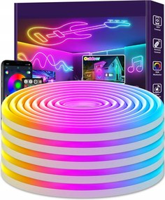 Led Páska 20M Neon 5050 Rgb Bluetooth Aplikace Dálkový Ovladač Duha 24V IP65