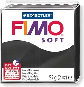 FIMO Modelovací hmota Soft černá / 57 g / Pečicí teplota 110 °C