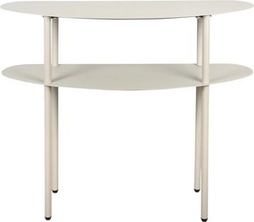 Šedý kovový konzolový stolek 28x90 cm Riqueza – Leitmotiv