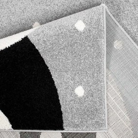 C.city Dětský kusový koberec panda malá šedý různé velikosti Rozměr: 80x150cm