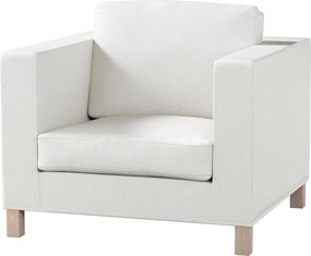 Potah na křesko IKEA Karlanda, krátký barva krémová látka pletený vzor