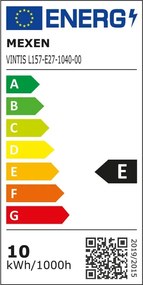 Mexen Vintis, LED žárovka E27, G95, 10W, Neutrální - 4000K, 1320 lm, čirá - L157-E27-1040-00