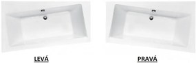 BESCO Asymetrická vana ASTI Nožičky k vaně - S nožičkami, Rozměr vany - 160 × 100 cm, Způsob provedení - Pravé VANAST16P+OLVPINOZ