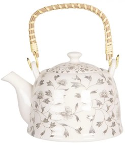 Porcelánová konvice na čaj s drobnými kvítky – 800 ml