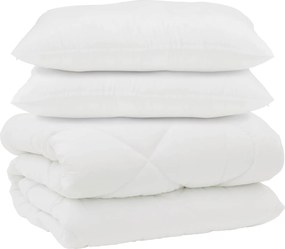 Duvet s polštáři s polštářem 3 ks Bílá Mikrovlákno a peří 3377913