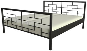 Nábytek ATIKA s.r.o. Kovová postel MAZE Povrchová úprava: stříbrná RAL 9006, Rozměr: 180 x 200 cm