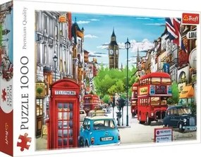 Trefl - Puzzle -  Londýnská ulice / 1000 dílků / 68.3 x 48 cm / věk 12