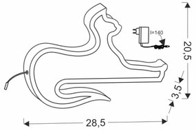 LED Dětská stolní lampa CAT LED/13W/230V růžová