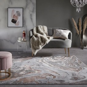 Flair Rugs, Kusový koberec Eris Marbled Blush, 80x150, růžová, ložnice