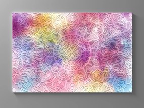Obraz pozitivní pastelová mandala Rozměr: 100 x 65 cm