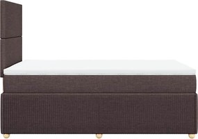 Box spring postel s matrací tmavě hnědá 120x200 cm textil 3294319