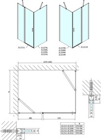 Polysan Polysan, Zoom Line obdélníková sprchová zástěna 1100x900mm L/P varianta, ZL1311ZL3290