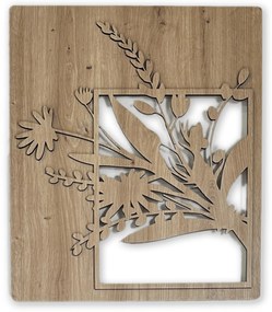 Li-Go "Květy triptych" Dřevěné obrazy 55x65 cm s hloubkou 23 mm Provedení povrchu 3xobraz: dub světlý/dub/ořech