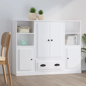 Příborníky 3 ks bílé kompozitní dřevo 3185319
