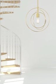 Toolight - závěsná lampa E27 APP286-1CP, zlatá, OSW-08404