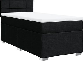 Box spring postel s matrací černá 80 x 200 cm textil 3286897