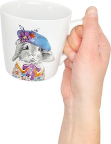 Porcelánový hrnek Králík elegán, 380 ml – s pohádkovým motivem králíka