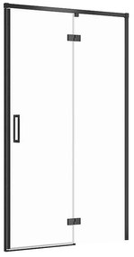 CERSANIT - Sprchové dveře LARGA ČERNÉ 120X195, pravé, čiré sklo S932-126