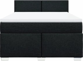 Box spring postel s matrací černá 140x200 cm textil 3285906