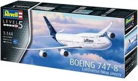 Revell Boeing 747-8 Lufthansa / Plastikový model / 1:144 / 192 dílů /