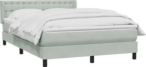 Box spring postel s matrací světle šedá 160x210 cm samet 3318453
