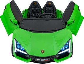 Elektrické autíčko Lamborghini Revuelto XL STRONG zelené