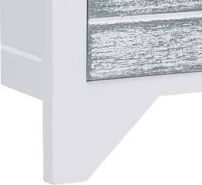 vidaXL TV stolek 108 x 30 x 40 cm masivní dřevo pavlovnie [338513] Barva: Bílá