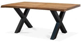 Masivní jídelní stůl z palisandru s kovovýma nohama Livorno 140x90