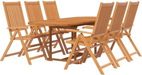 7dílný zahradní jídelní set masivní akáciové dřevo 160-240 cm 3079639