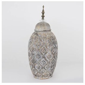 Eurolamp Keramická dóza 47x20,5x15,5 cm šedá 752-20107