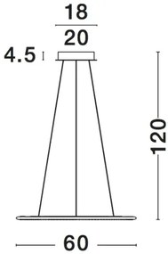 LED lustr Livorno 60 Chrome