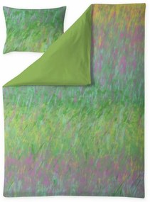 Povlečení Sarpaneva Kukkaketo 150x210 50x60, bavlna tencel, růžovo-zelené