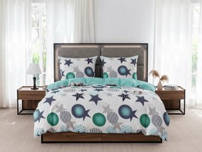 Flanelové povlečení z mikrovlákna MINT STARS barevné Rozměr povlečení: 70 x 90 cm | 140 x 220 cm