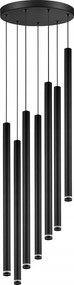 Závěsné Stropní Svítidlo Stropní Svítidlo Lustr Tuba Sopel Černá 7x G9 Modern