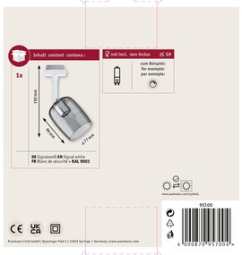 Paulmann 95700 Blossom spot pro Urail system, 1x10W G9, signální bílá + kouřové sklo
