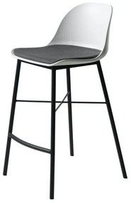 Designová barová židle Jeffery bílá