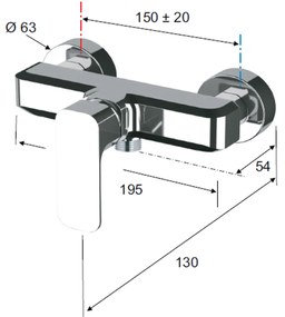 Sapho, SPY nástěnná sprchová baterie, zlato, PY11/17