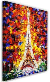 Gario Obraz na plátně Malovaná Eiffelova věž Rozměry: 40 x 60 cm