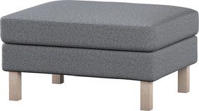 Potah na podnožku IKEA Karlstad barva šedá látka pletený vzor