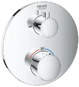 Grohe Grohtherm - Termostatická vanová baterie pro 2 spotřebiče, chrom 24077000