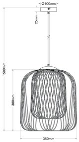 Globo 15965H1 - Lustr na lanku DICHTI 1xE27/40W/230V pr. 35 cm