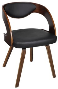 Jídelní židle 6 ks hnědé umělá kůže - Default Title